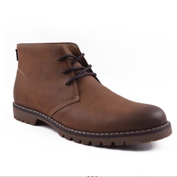 Chaps | Shoes | Nib Chaps Lug Sole Brown Chukka Ankle Boots Vegan ...